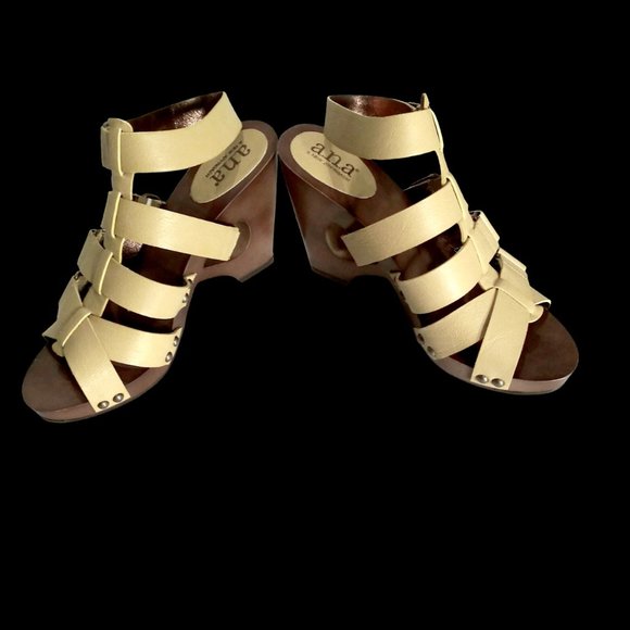 A.N.A, A New Approach | Shoes | Ana Heels Wedge Heel Sandals Womens ...